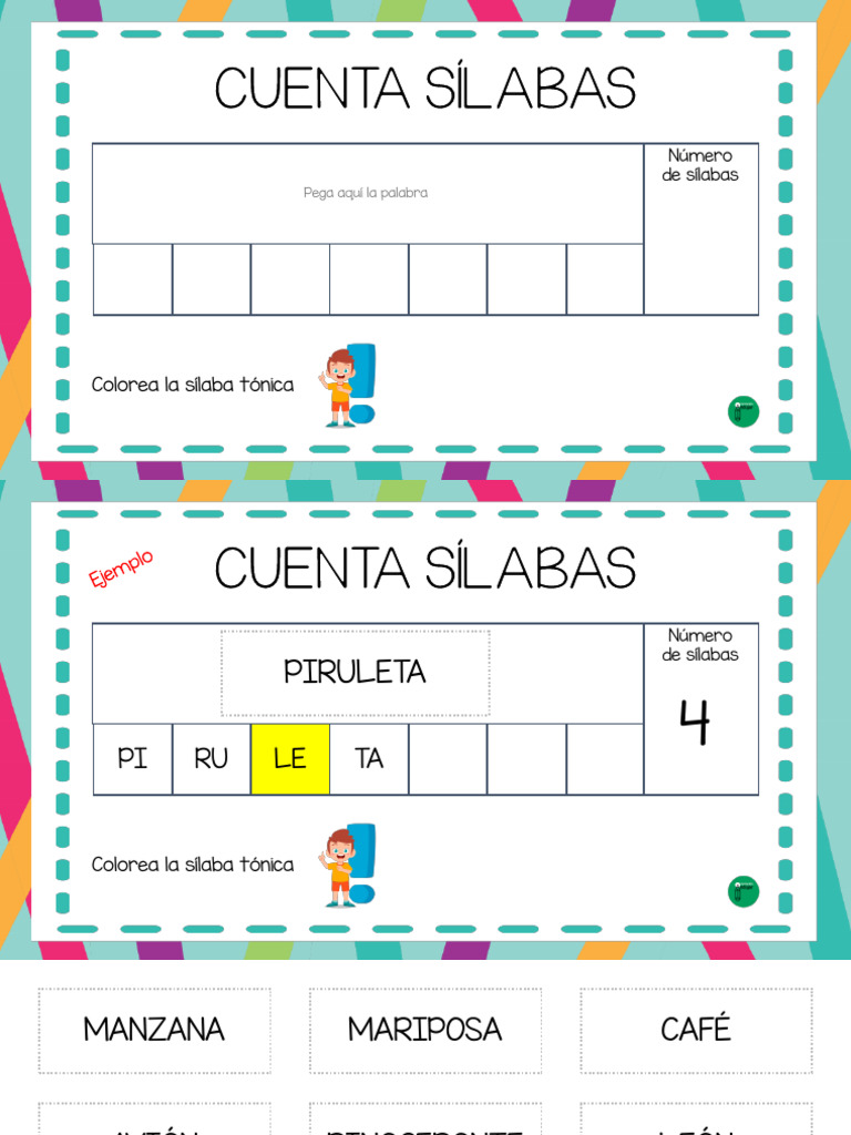 Plantilla Cuenta Silabas | PDF