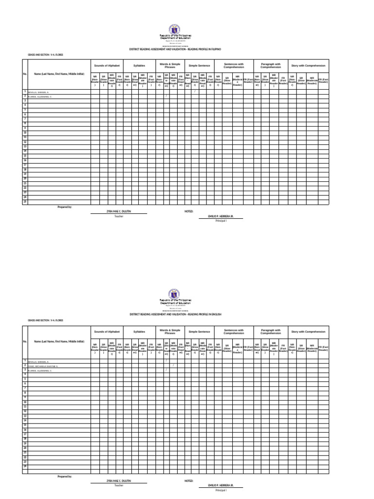 2025 Reading Validation Form | PDF | Written Communication | Reading ...