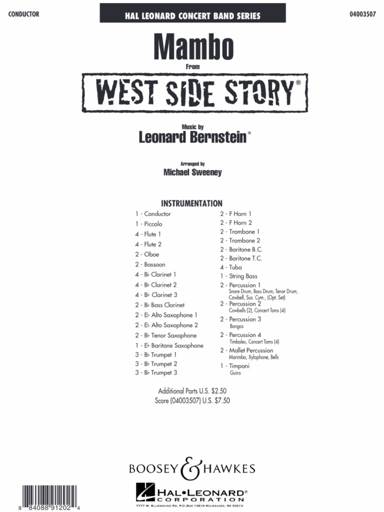 West Side Story Mambo Instrumentos PDF | PDF