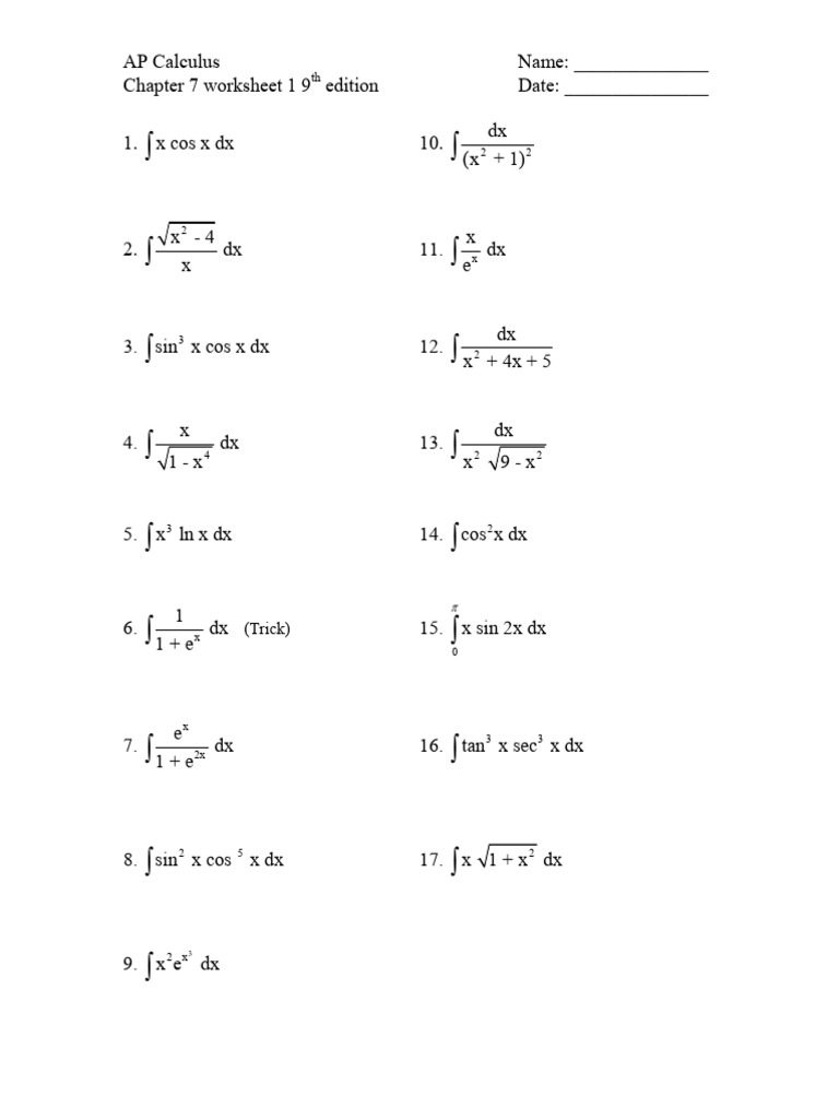 Section 7-1 To 7-5 Review Worksheet #1 | PDF