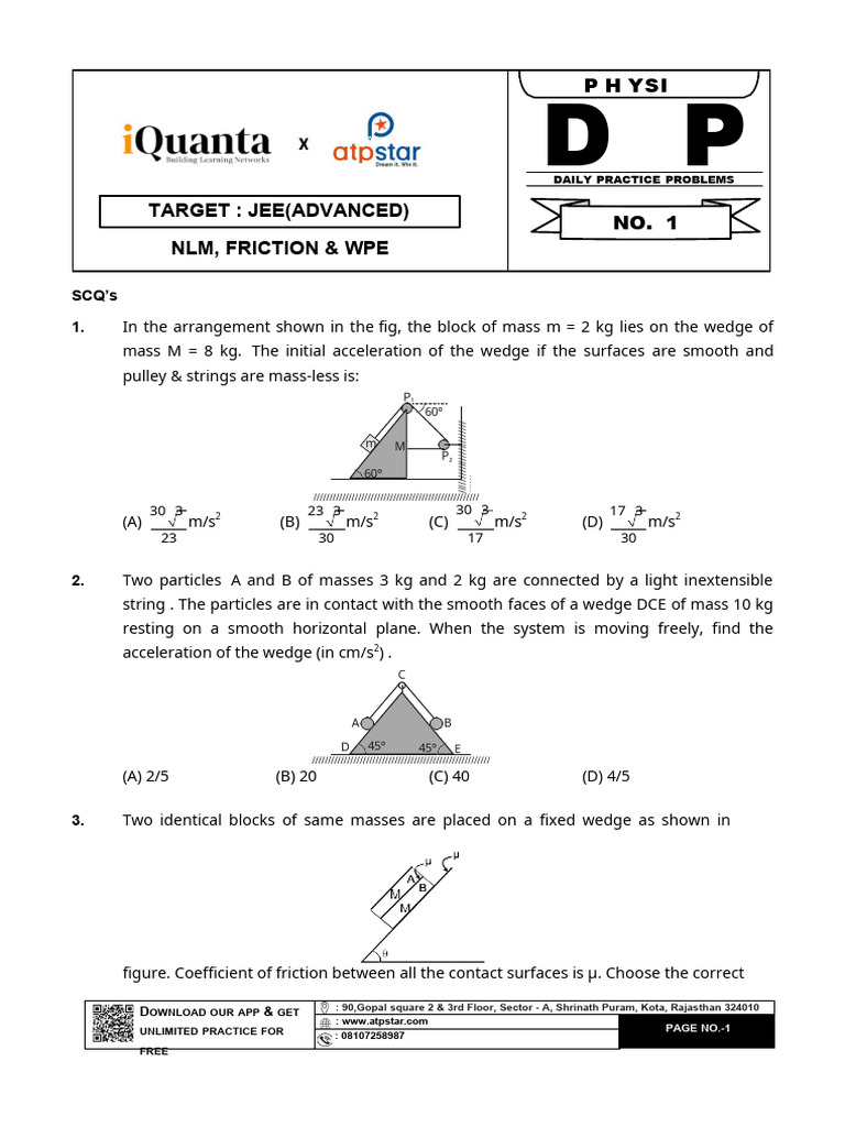 Physics ++Nlm,+Friction+&+Wpe | PDF | Force | Friction