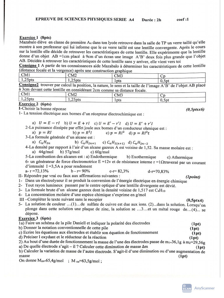 PC 1A4 Bac1 Blanc National | PDF