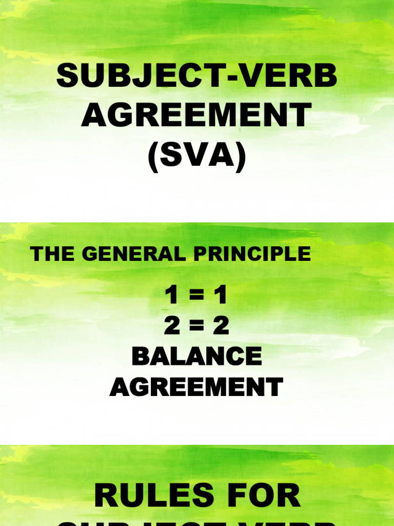 Subject Verb Agreement 2 | PDF | Grammatical Number | Plural