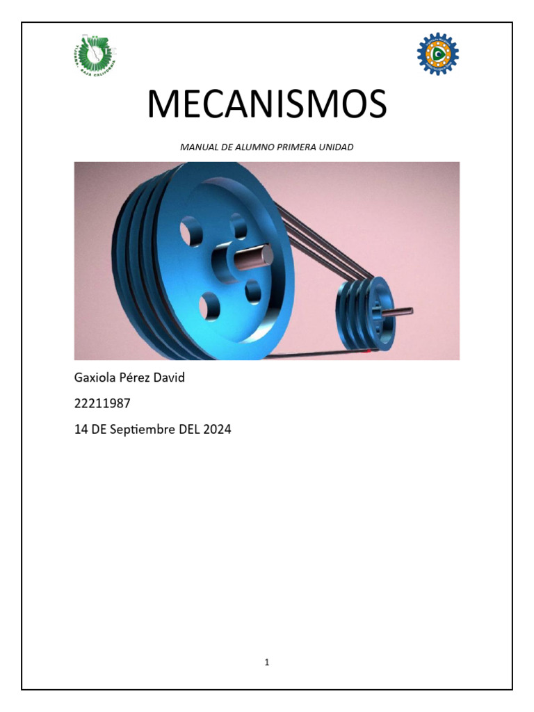 Mecanismos y Cadenas Cinemáticas | PDF | Cinemática | Rotación