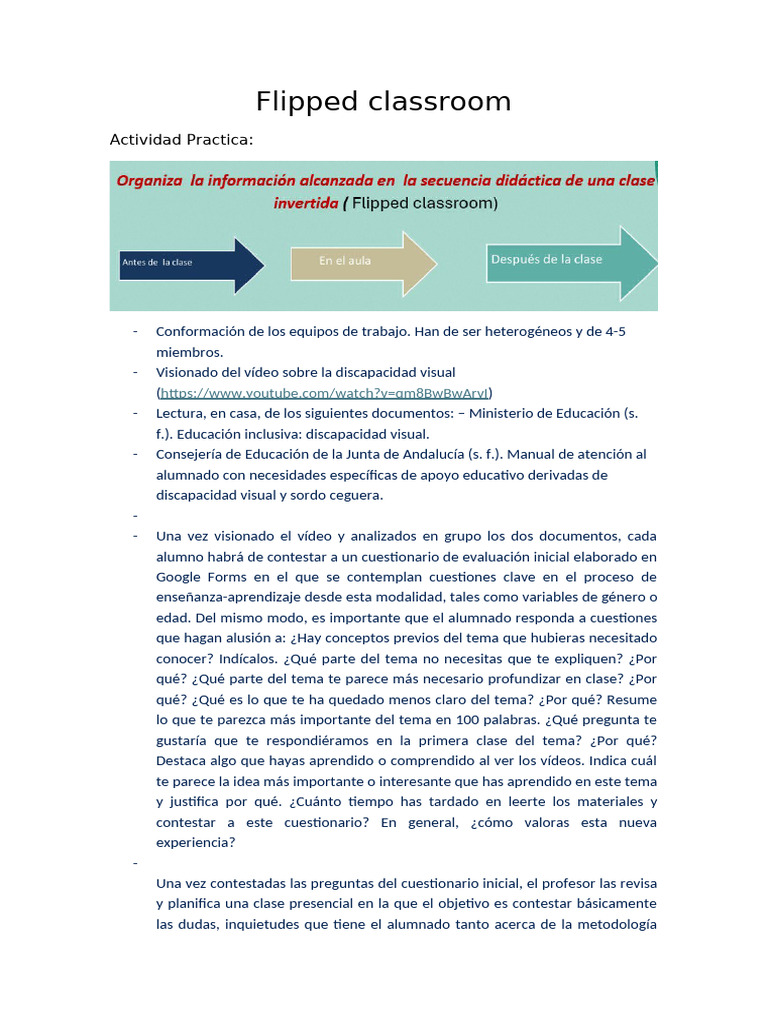 Flipped classroom | PDF | Cuestionario | Cognición