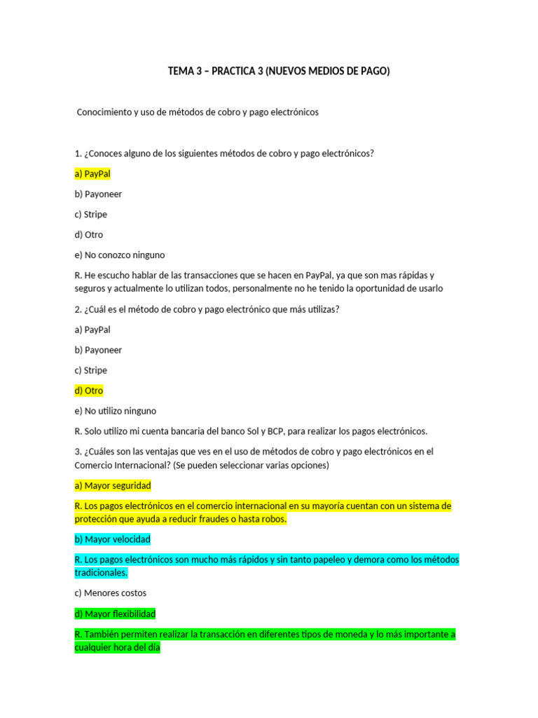 Tema 3 - Practica 3 | PDF | Pay Pal | El comercio internacional