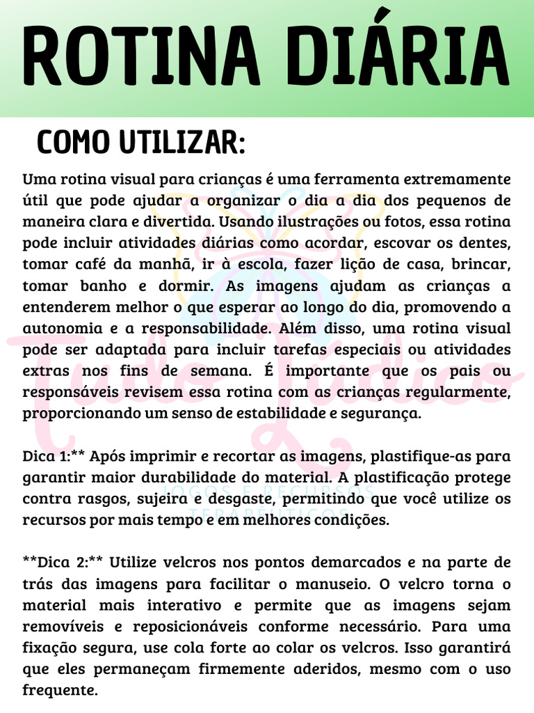 Rotina Visual para Crianças: Guia Prático | PDF