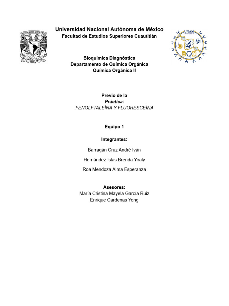 Fenolftaleína y Fluoresceína: Propiedades y Usos | PDF | Cromóforo ...