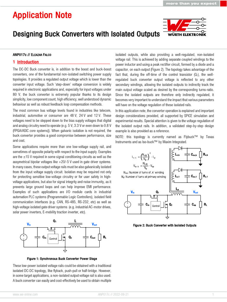 Designing Buck Converters With Isolated Outputs 1732323195 | PDF ...