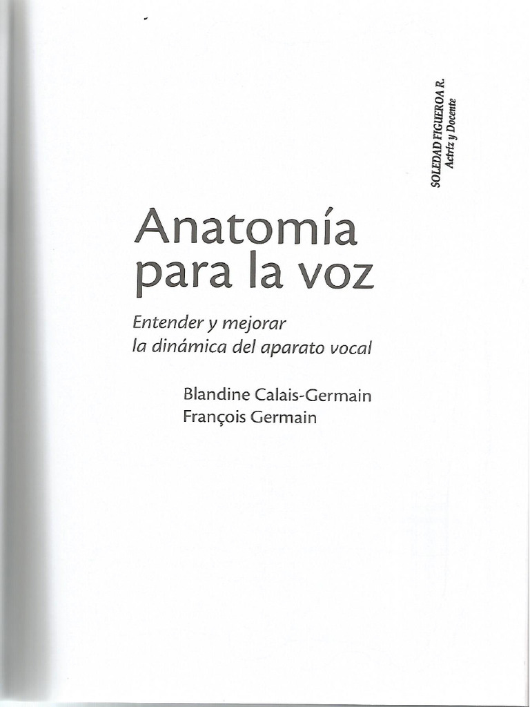 Anatomía para La Voz. Fragmentos. Blandine Calais-Germain | PDF