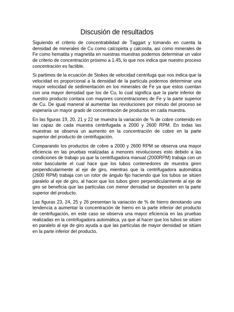 Discusión de Resultados | PDF