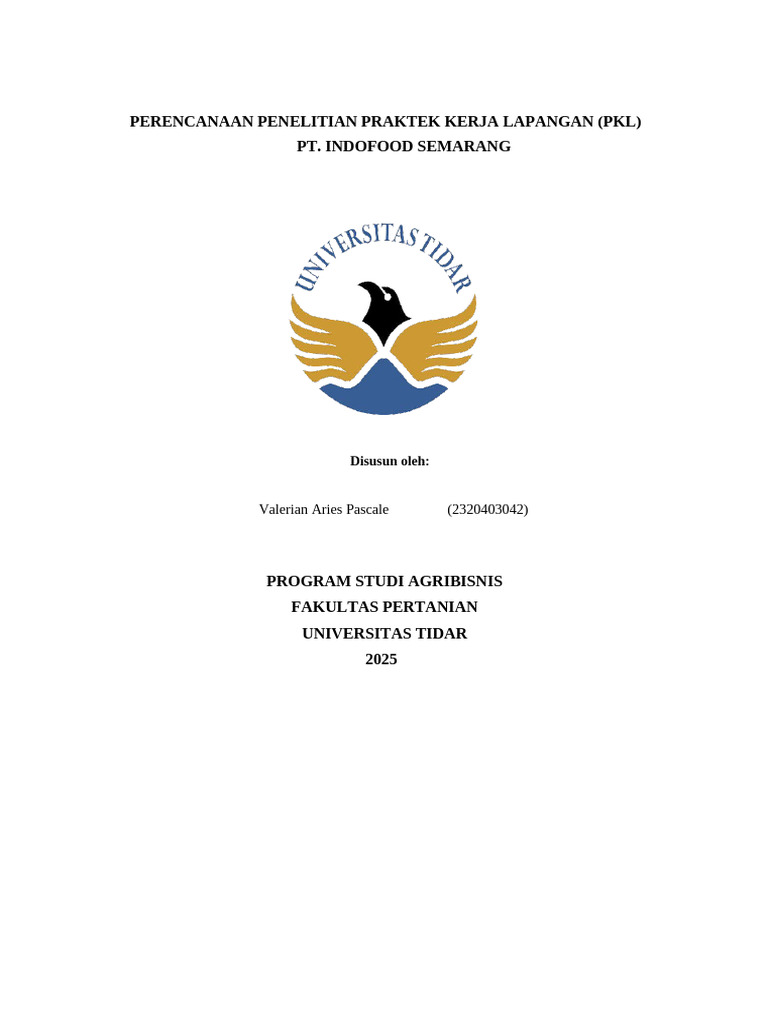 Proposal Kerja Lapangan | PDF