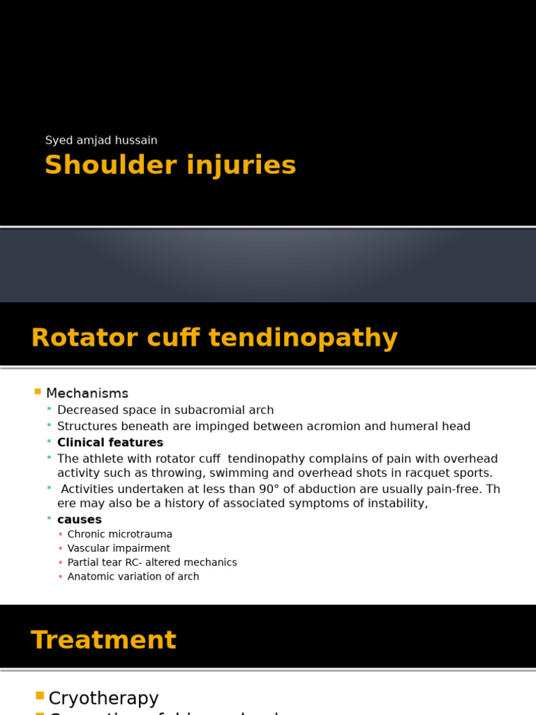 Comprehensive Guide to Shoulder Injuries | PDF | Anatomical Terms Of ...