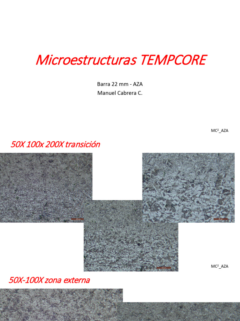 Microestructuras TEMPCORE en Barra AZA | PDF