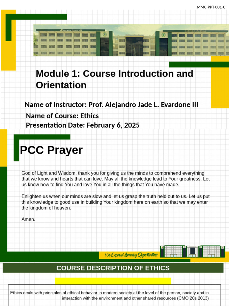 Ethics Course Overview and Objectives | PDF | Morality | Cognition
