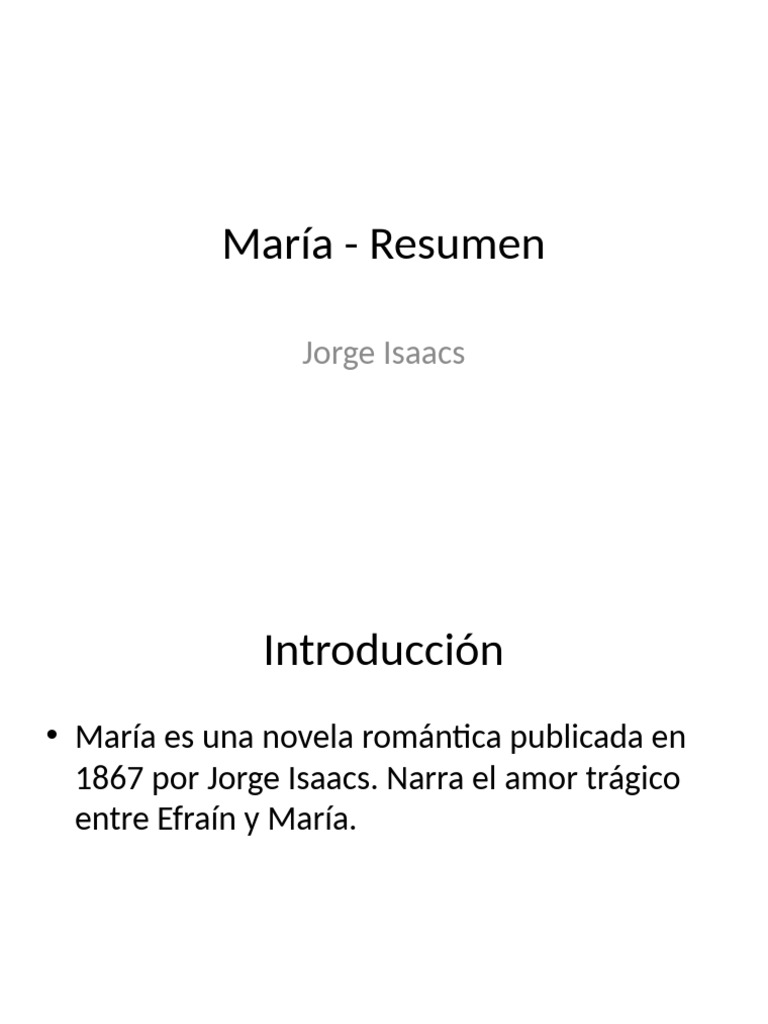 Resumen Maria | PDF