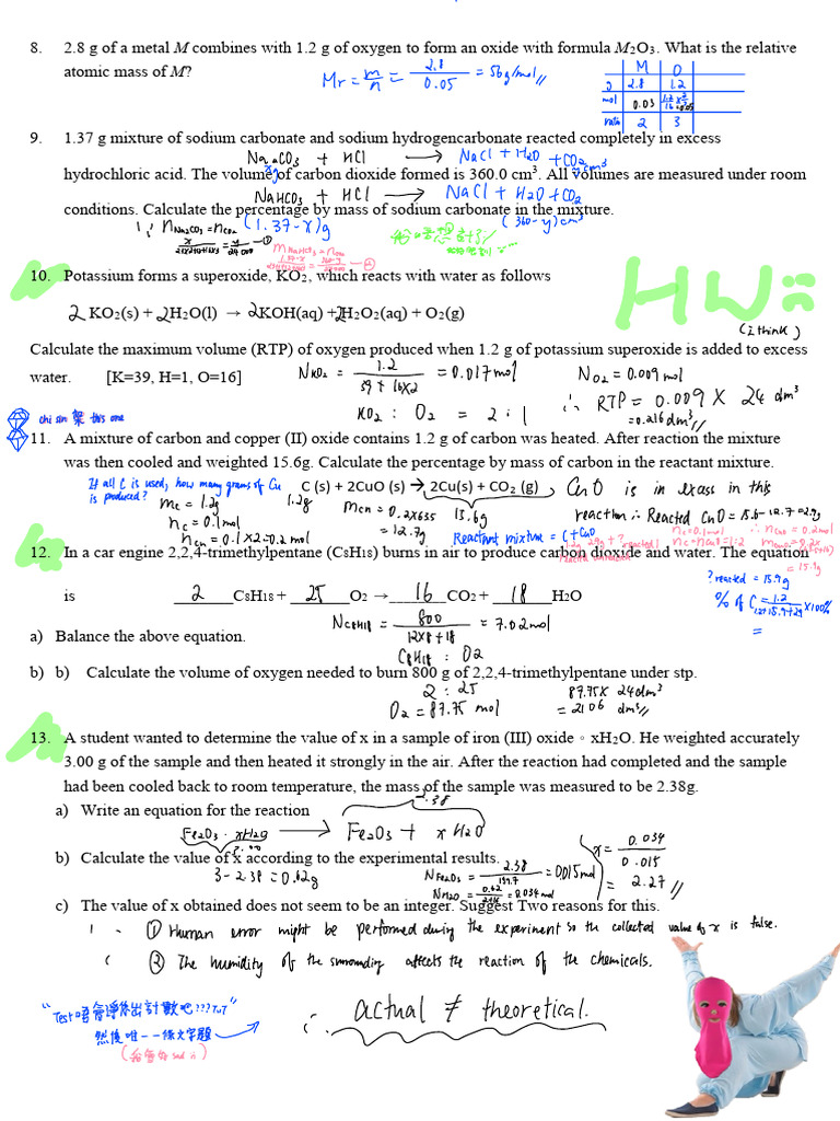 Sodium Carbonate Mass Percentage Calculation | PDF