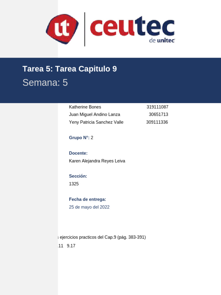 TareaN5.1 Grupo2 DesarrollodeEjercicios | PDF