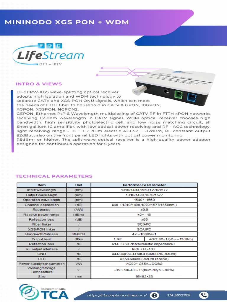 MININODO-XGS-PON-WDM-1 | PDF