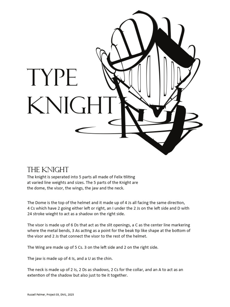 Knight Design Breakdown with Shapes | PDF