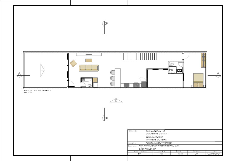 A1 - Praticas Profissionais - Casa Vila Matilde - Planta Layout 1-A3 | PDF