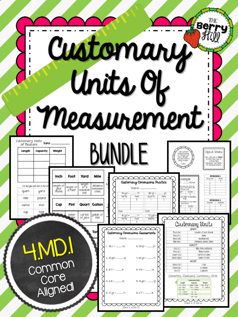 Customary Measurement Units Guide | PDF | Gallon | Ounce