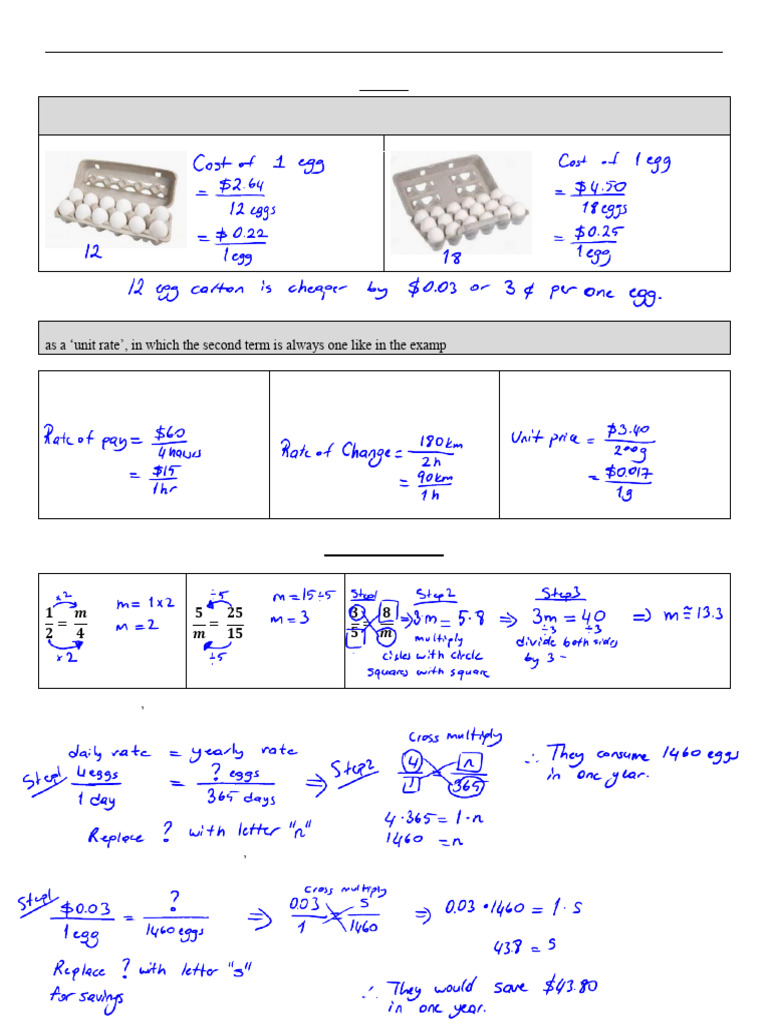 Rates, Ratios, and Proportions Guide | PDF | Ratio
