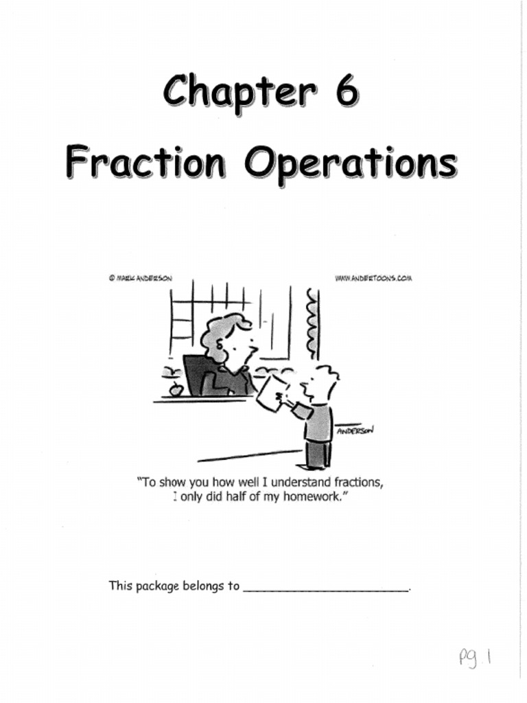 Ch.6 Fraction Operations | PDF
