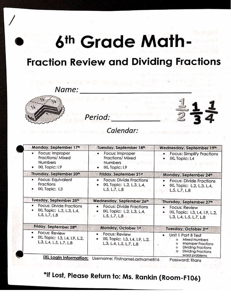 Fractions Packet 20180917130652 | PDF