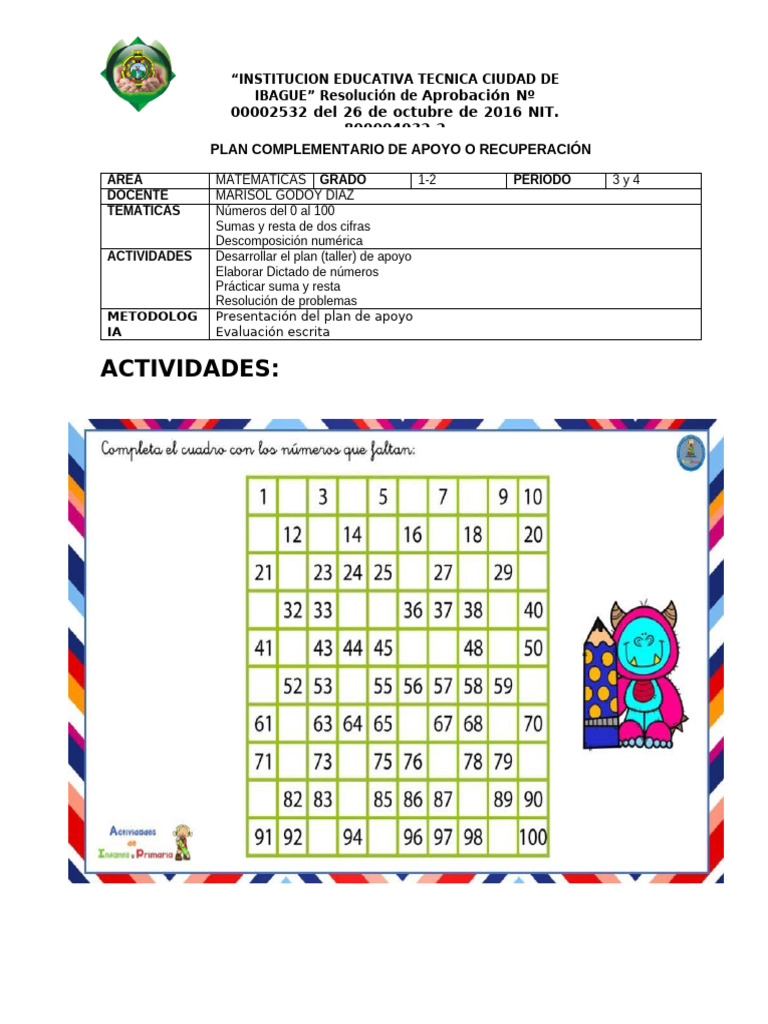 Plan de Apoyo Final | PDF