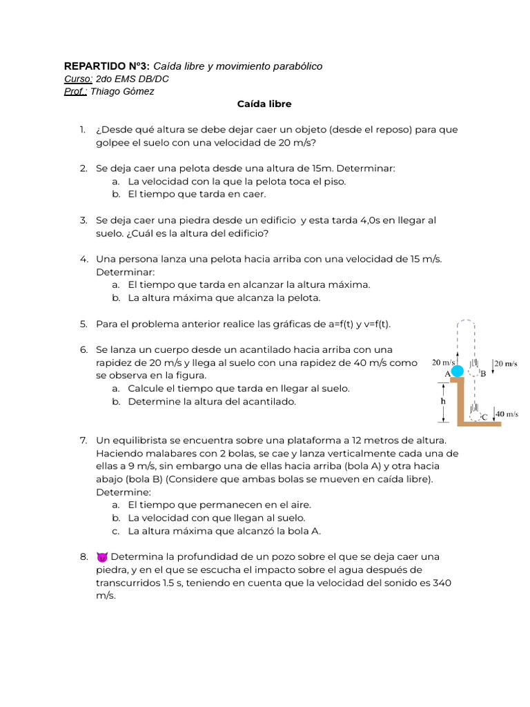Repartido 3 Ca Da Libre y Parab Lico | PDF | Velocidad