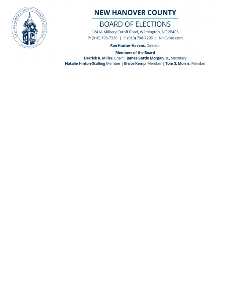 NHC Board of Elections Letter - 3.4.25 | PDF | Government