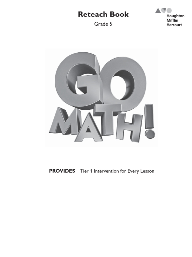 5th Grade Go Math Reteach | PDF | Multiplication | Exponentiation