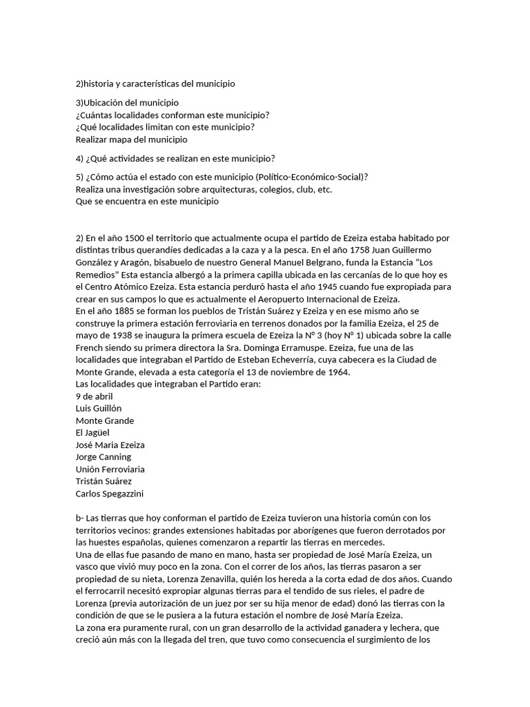 Municipio de Ezeiza | PDF | Argentina