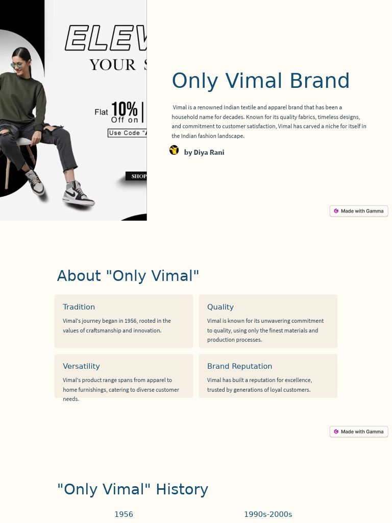 Only Vimal Brand | PDF | Textiles | Clothing