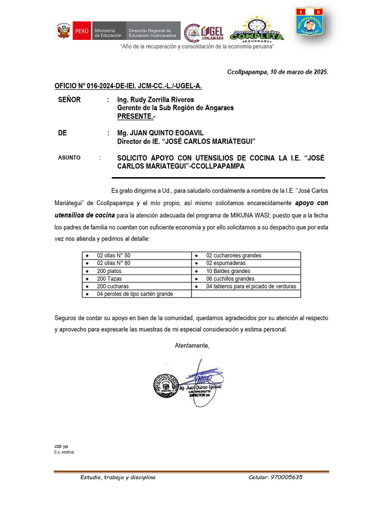 OFICIO #018 SUb Region | PDF