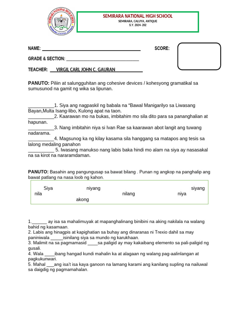 Activity Sheets | PDF