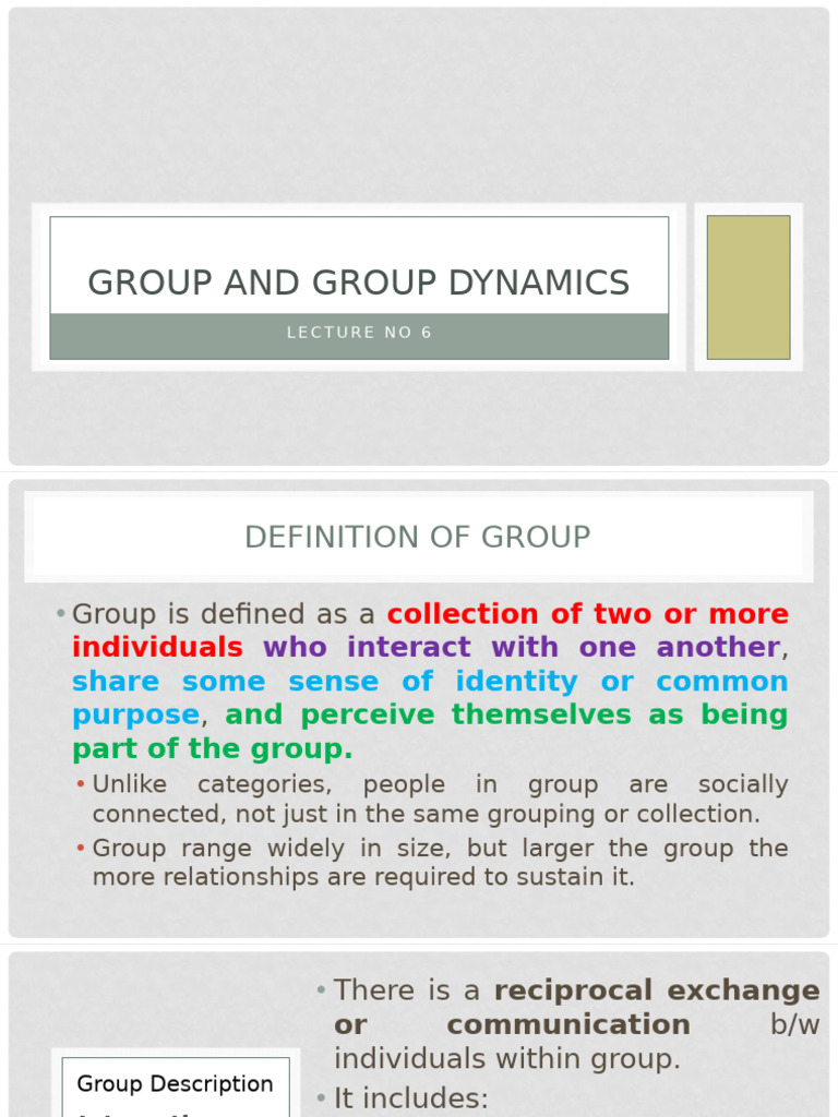 Sociology Lecture No. 6 | PDF | Goal | Leadership