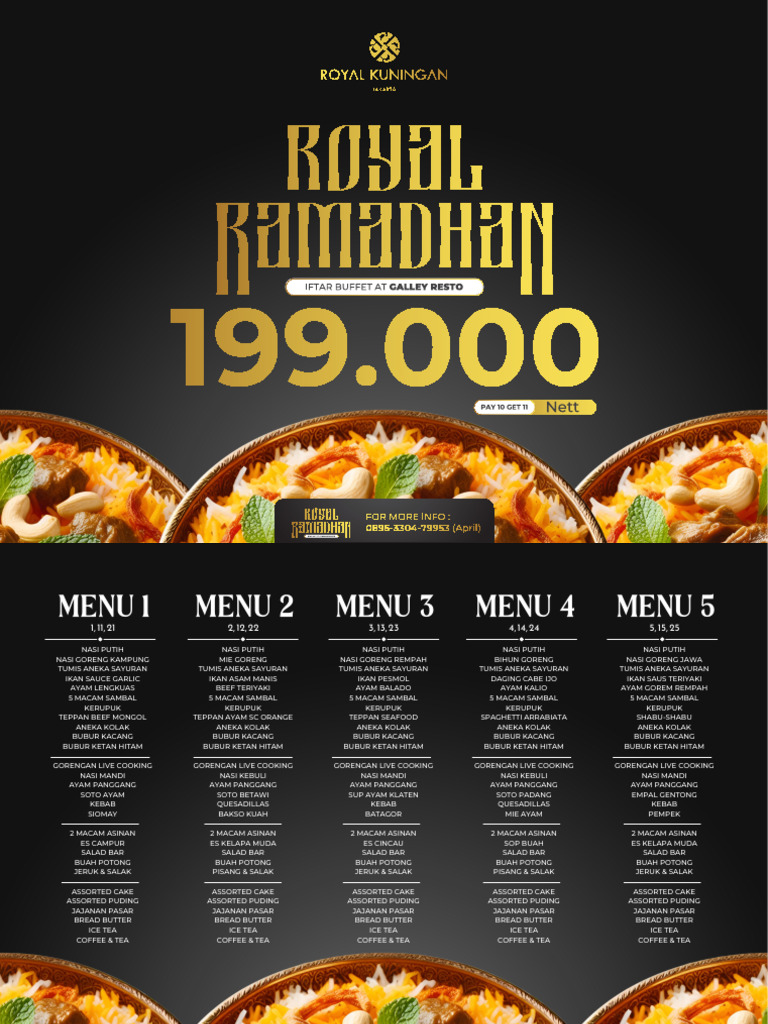 Royal Ramadhan Menu | PDF | East Asian Cuisine | Convenience Food