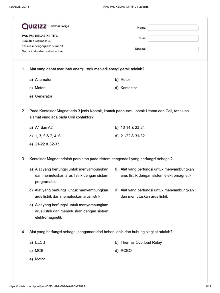 Iml Kelas Xii Titl | PDF