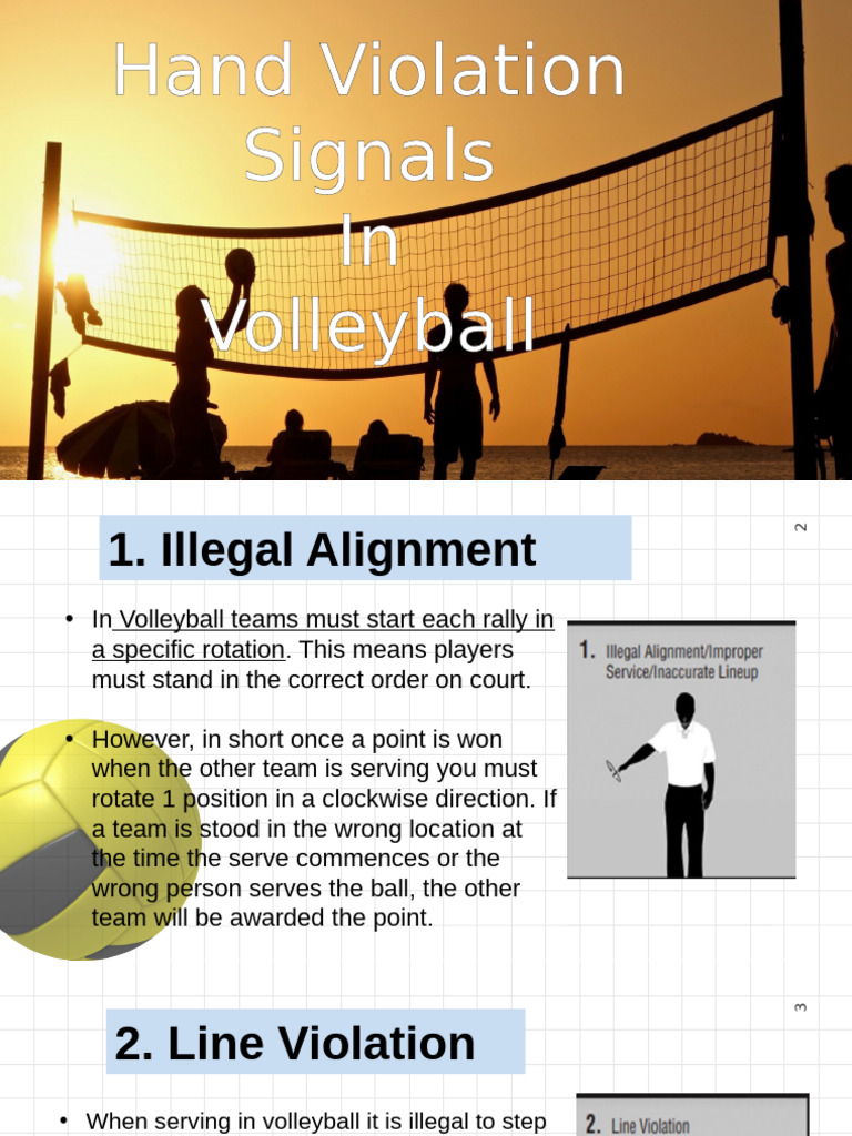 Volleyball Hand Signals and Violations | PDF | Volleyball | Ball Games