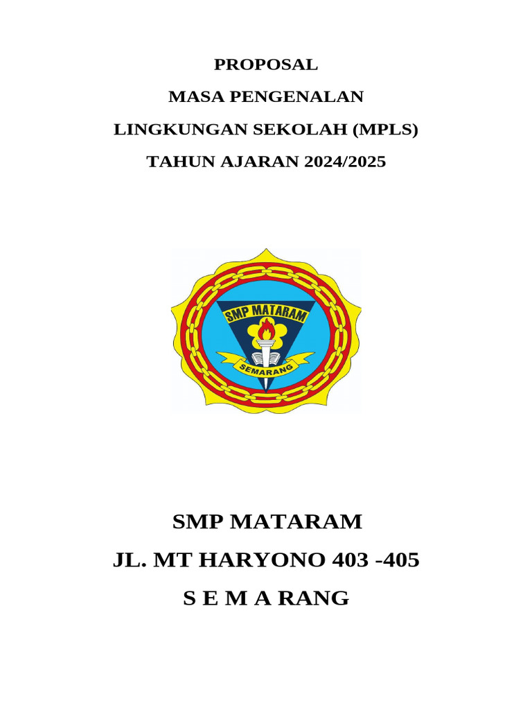 PROPOSAL MPLS 2024 SMP MATARAM Fix | PDF