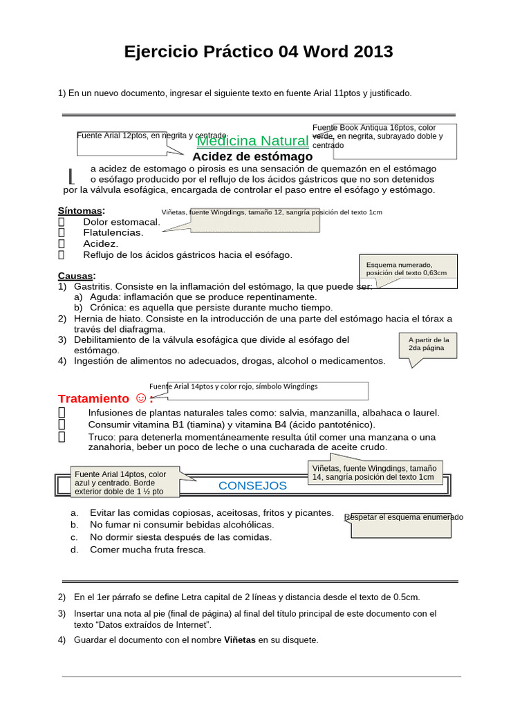 Ejpractico 04 Word | PDF | Acidez | Gastroenterología