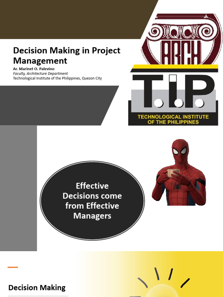 Decision Making In Project Management Pdf Decision Making Psychology