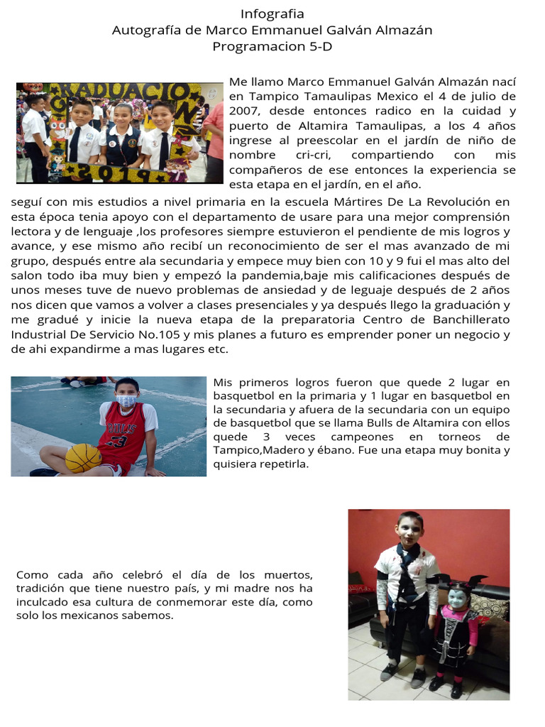 Trayectoria educativa y logros de Marco Galván | PDF