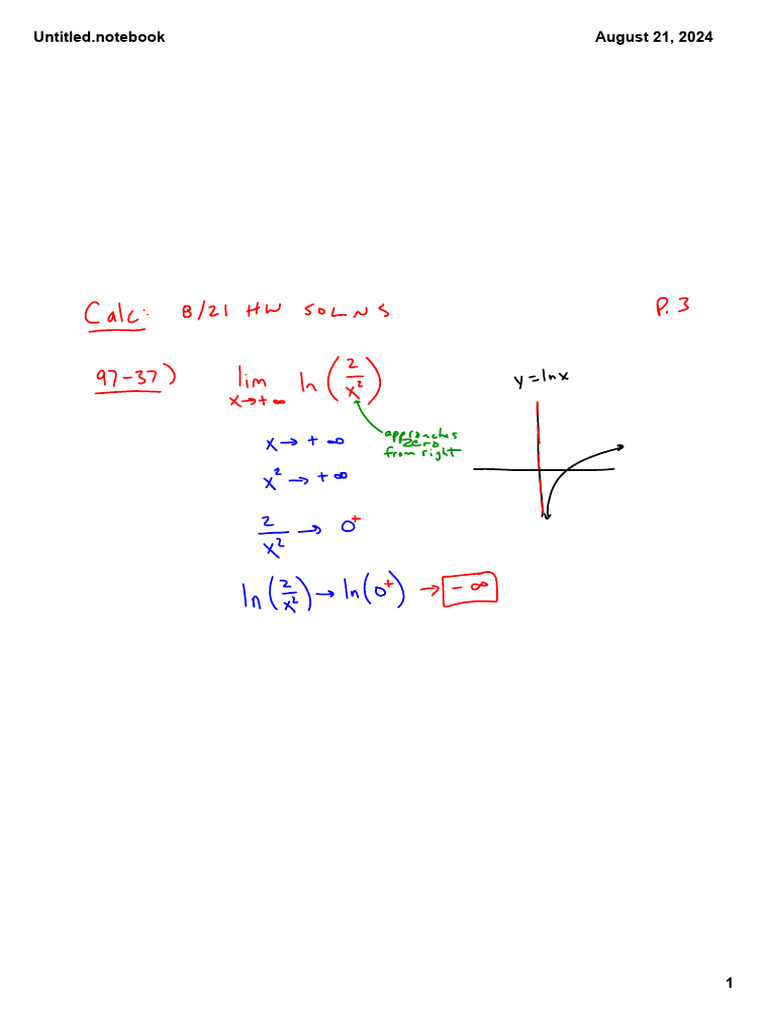AP Calc - HW Solutions - 8.21.24 p3 | PDF