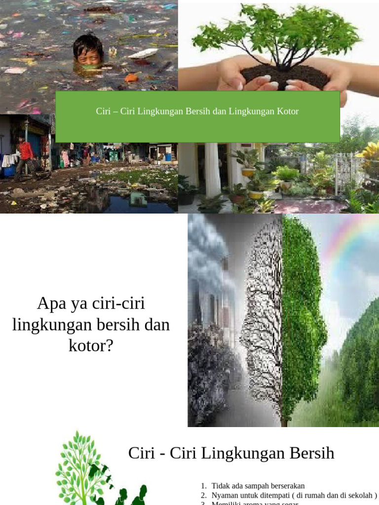 PPT Ciri Ciri Lingkungan Bersih Dan Kotor | PDF