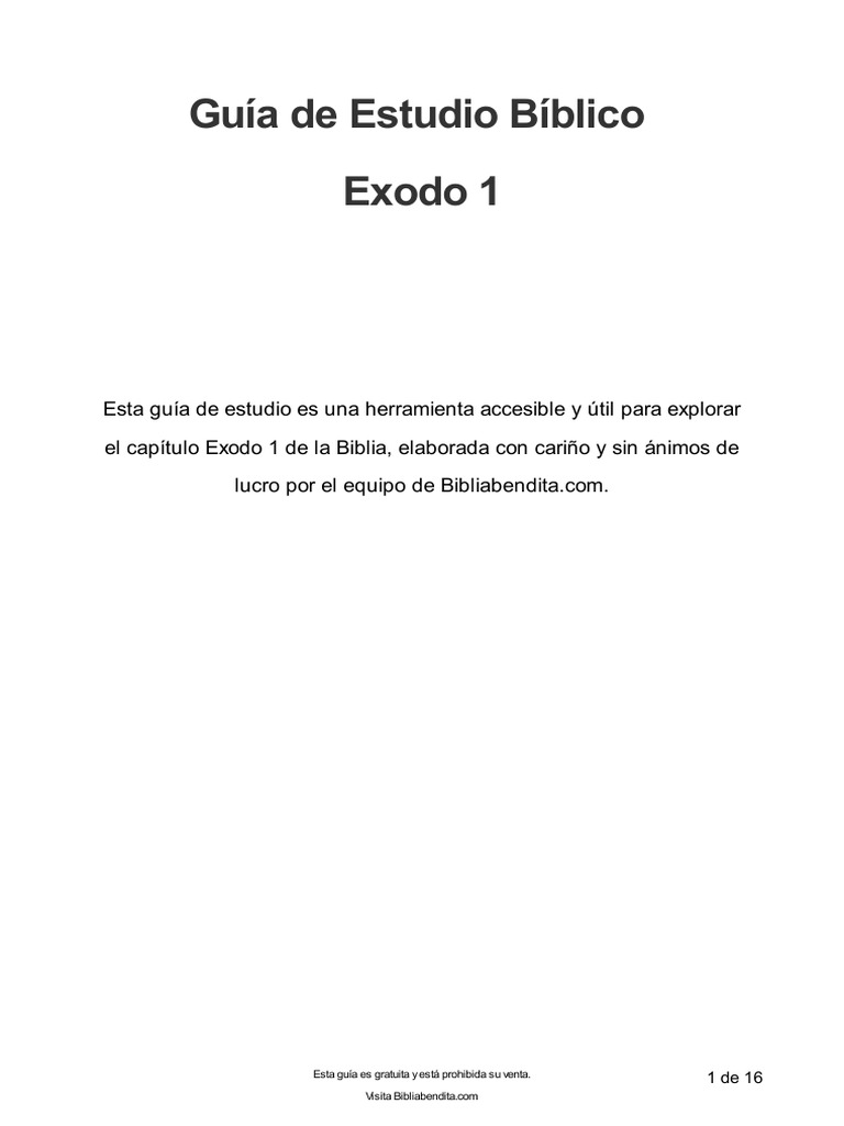 Exodo 1 | PDF | Libro del éxodo | Jacob