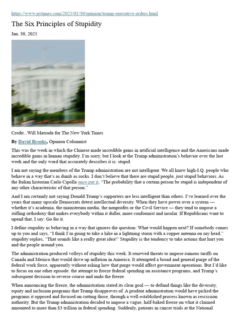 6 Principles of Stupidity | PDF | Rationality