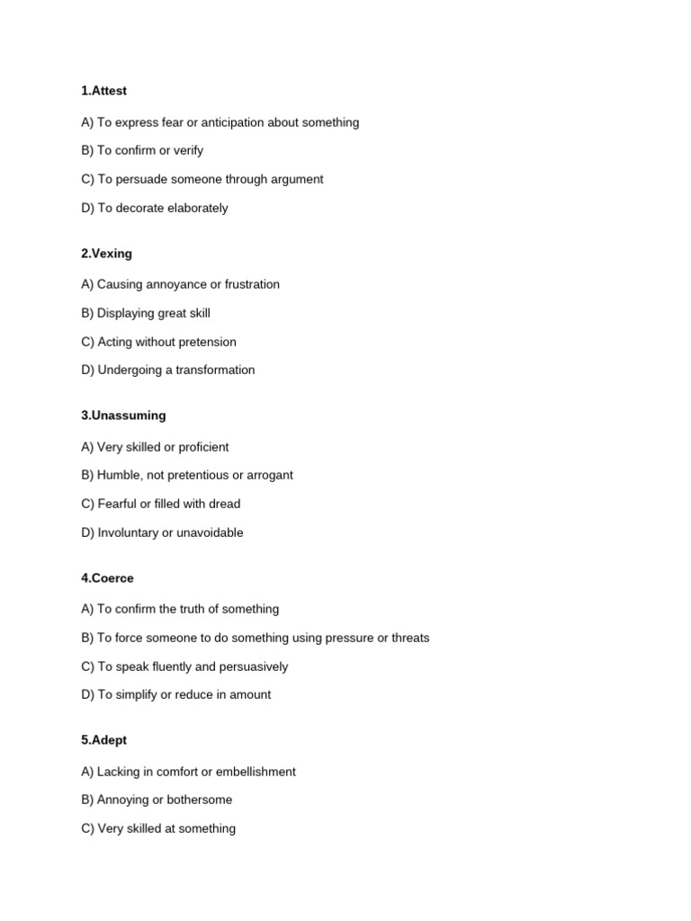 Lesson 3 Vocab Quiz | PDF